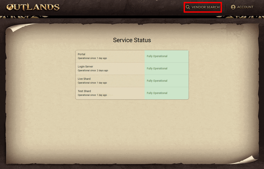 Vendor Search - UO Outlands Wiki