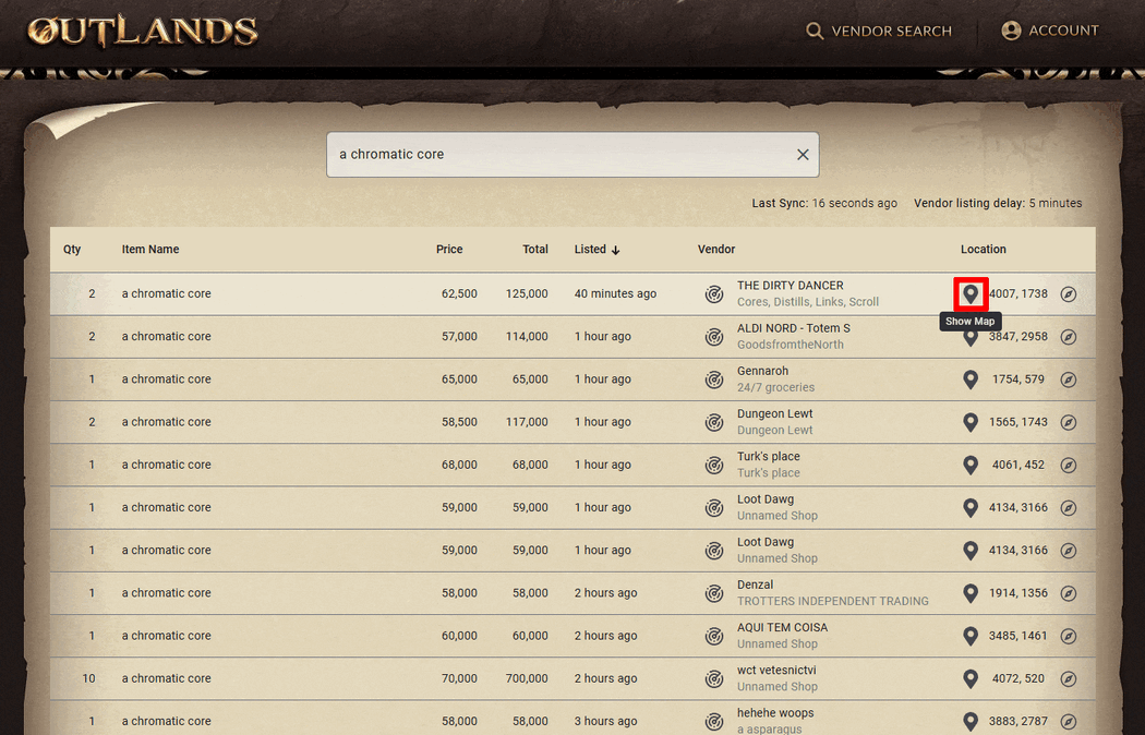 Vendor Search - UO Outlands Wiki